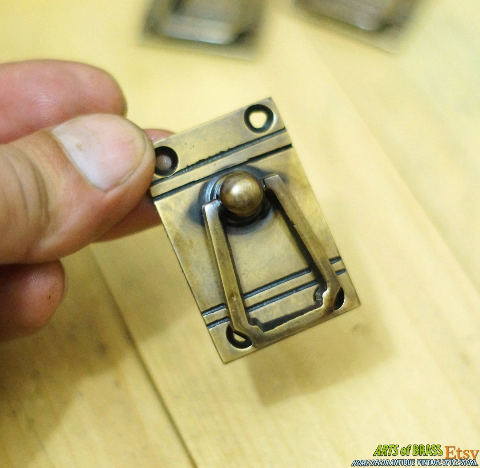 1.81" Lot of 6 Pcs Vintage RETRO Western Square Drop Pull Hardware ...