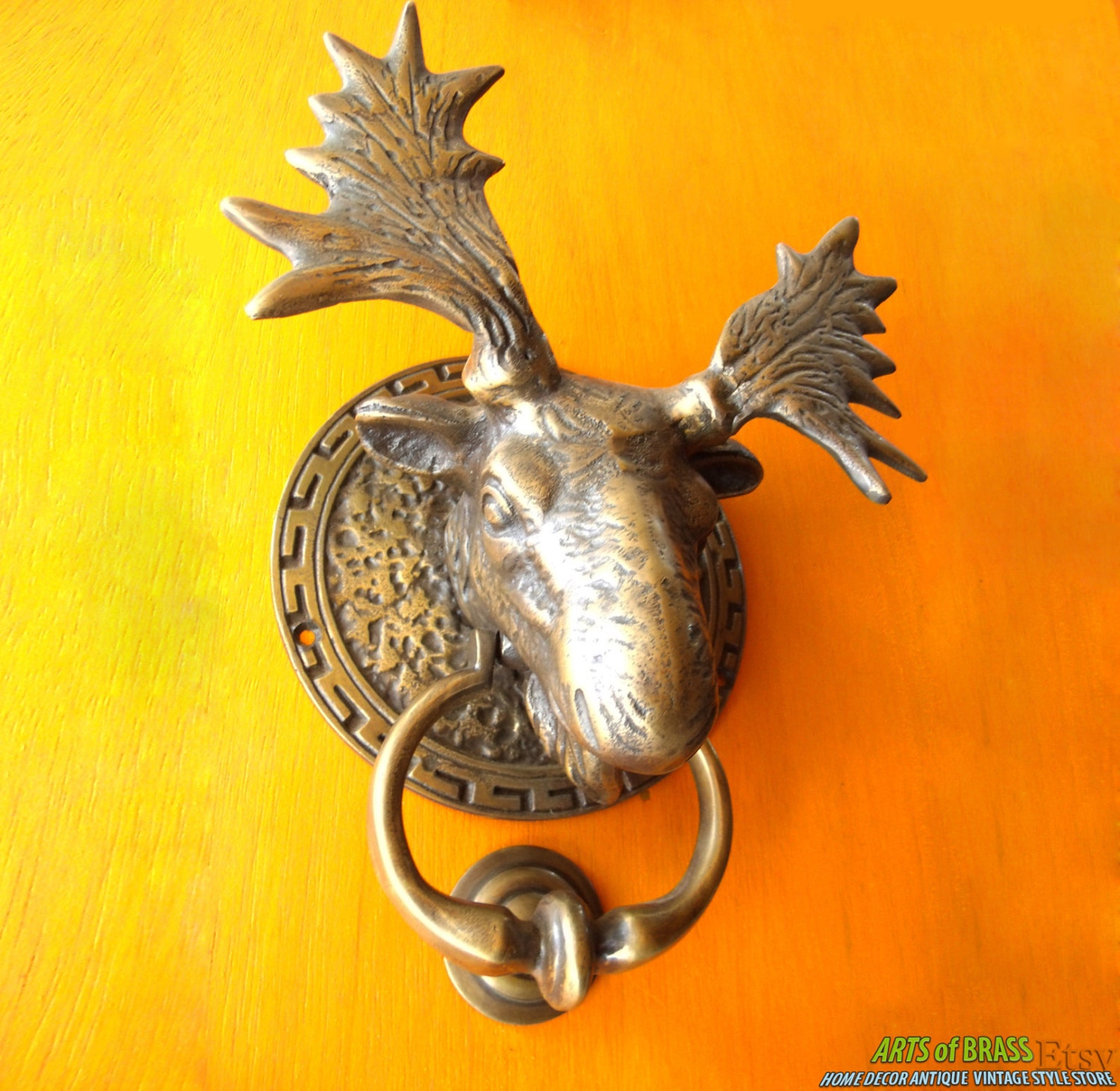 7.87 Inches Antique Large BIG MOOSE Deer Head Hunt Door | Etsy