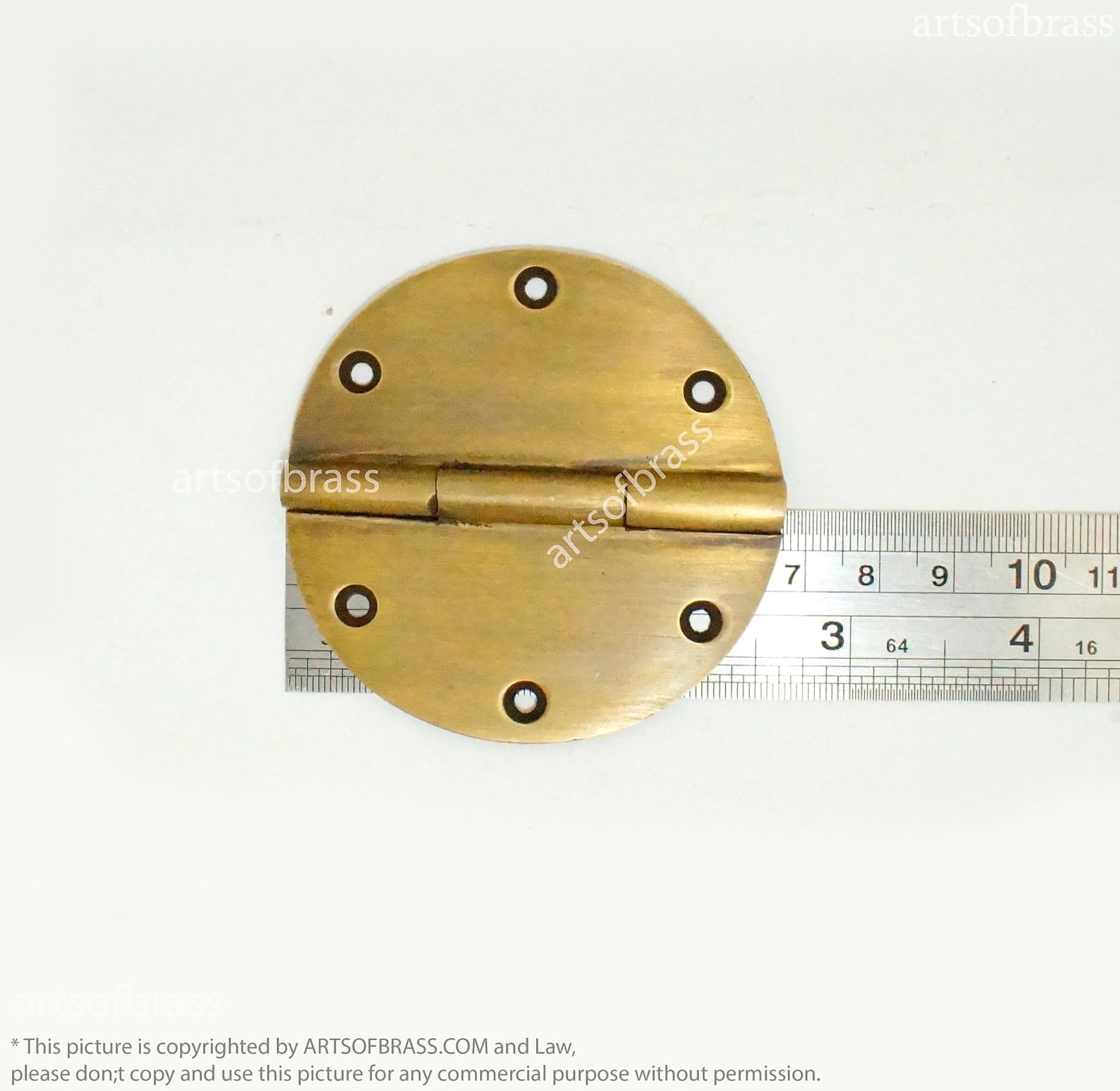 2.67 Inches Diameter Vintage ROUND Ordinary Hinge / Hinges Cabinet ...