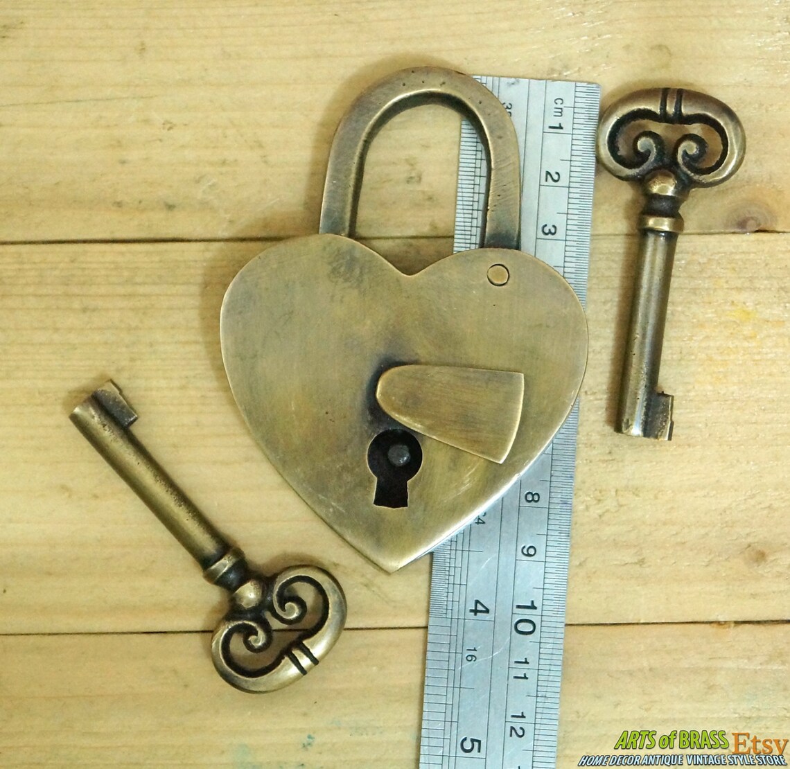 Set Vintage Love Heart Forever PADLOCK With SKELETON Keys - Etsy Sweden