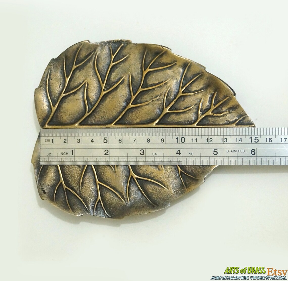 5.98 Inches Big Set Vintage Autumn Leaf Solid Brass - Etsy Australia