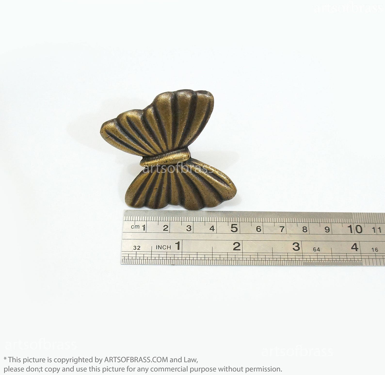 Lot of 4 Pcs Vintage Retro Butterfly Handle ANTIQUE Solid - Etsy