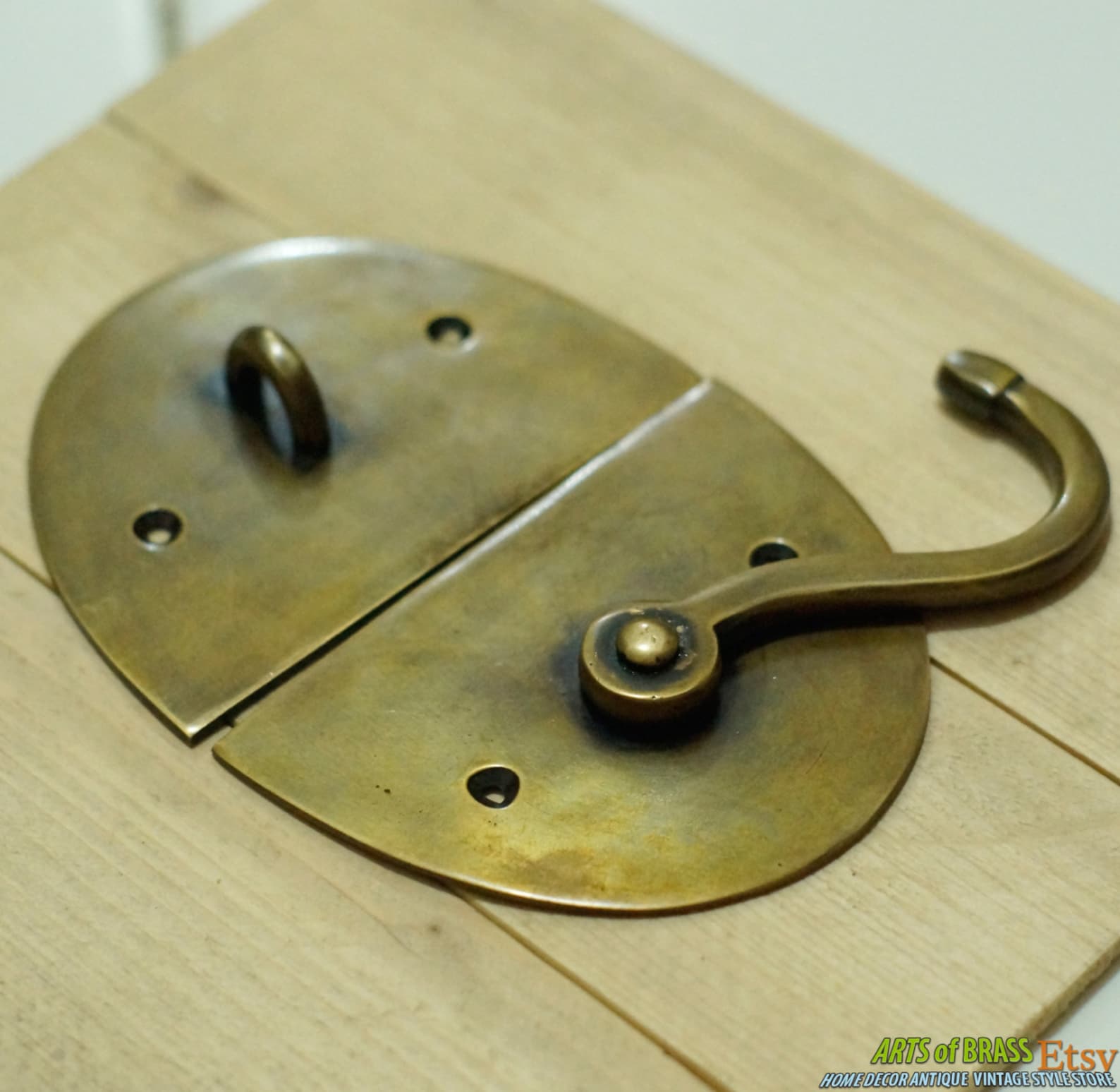 5.78 Inches BIG Round Vintage LATCH Hook Slot Antique - Etsy Australia