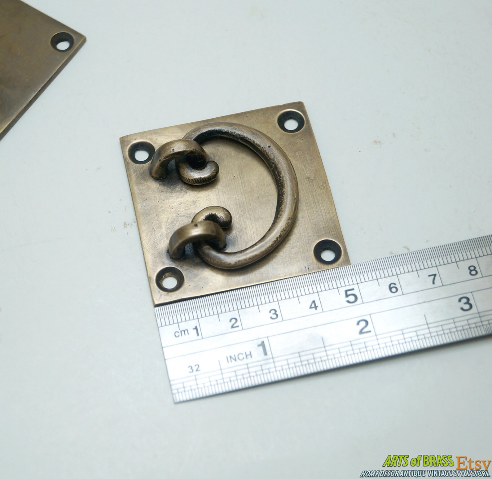 1.96" Lot of 2 Pcs Vintage RETRO Western Square Drop Pull Hardware ...