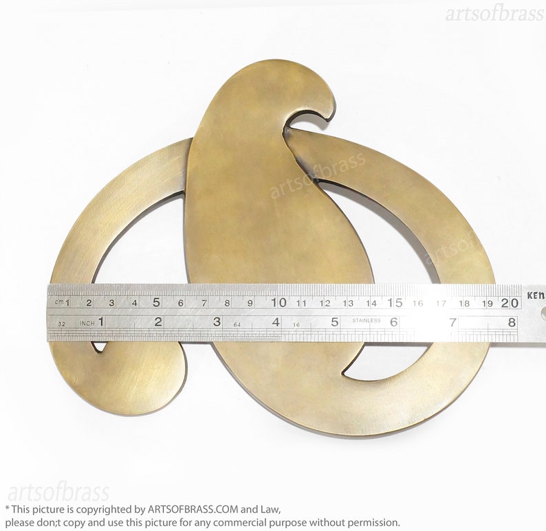 7.67 in Pair Set Solid Brass Big Treble Clef Music Tone | Etsy