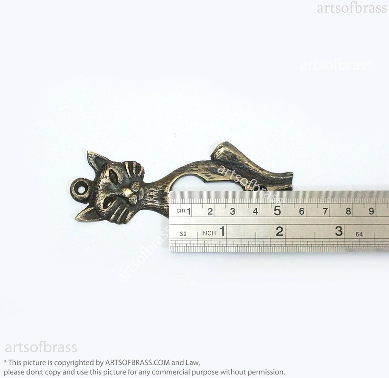 4.01 Inches 2 Pcs Vintage Solid Brass CAT Lover Keyhole | Etsy