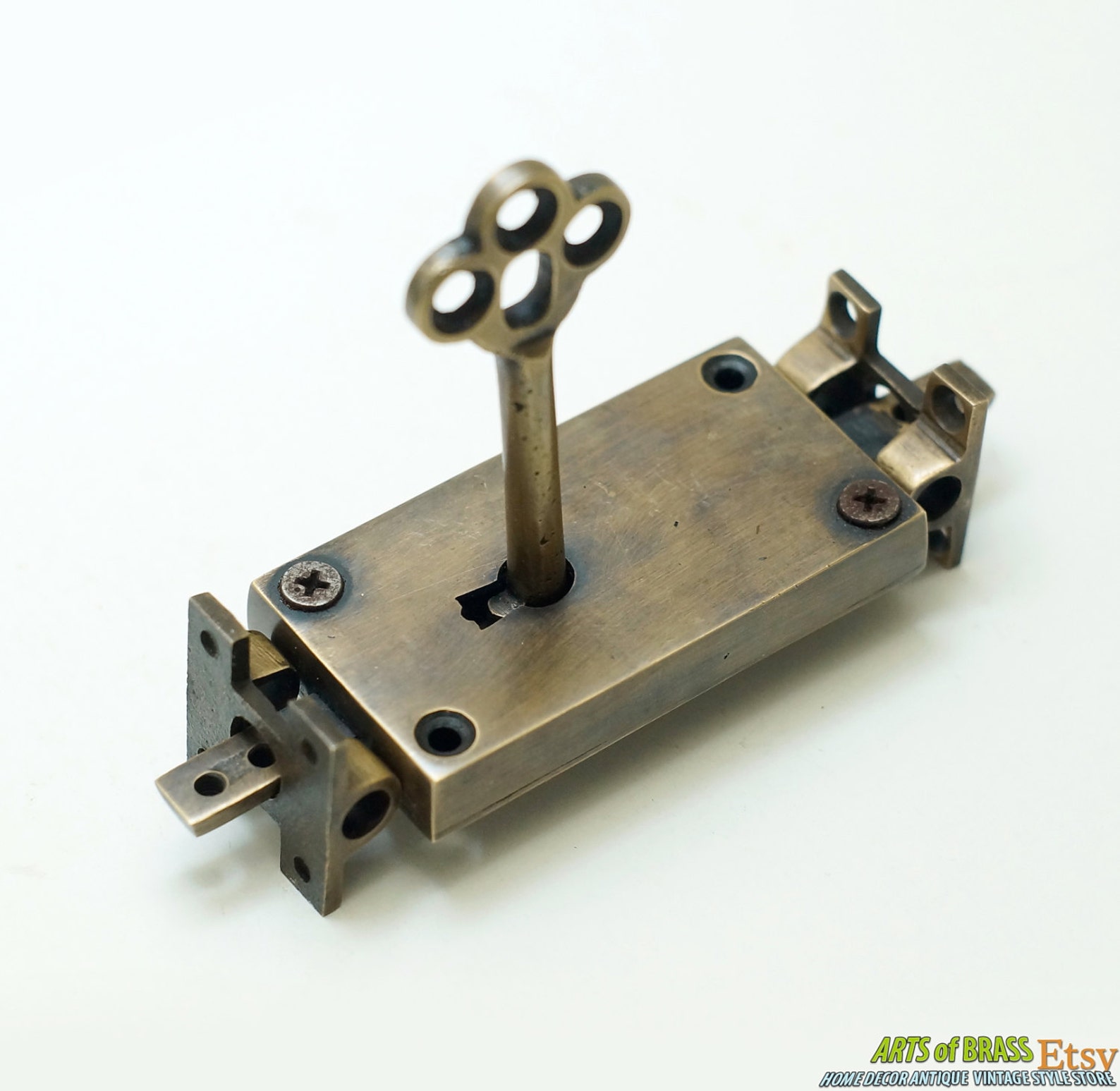 Set Vintage Victorian Double Lock With Antique Key LOCK and | Etsy