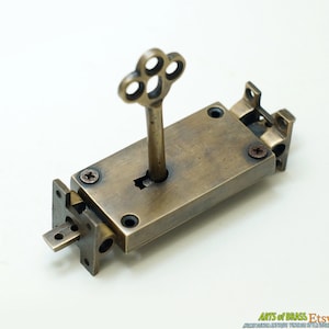 Set Vintage Victorian Double Lock With Antique Key LOCK and SKELETON ...