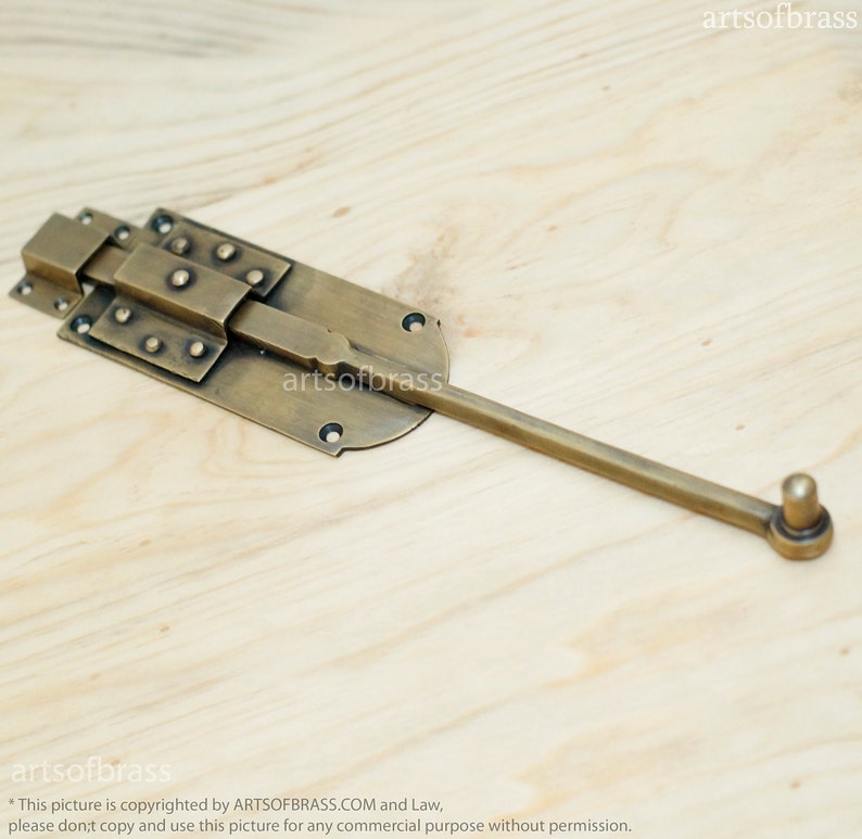 11.8 Inches Set VINTAGE Long Latch Slot Antique Solid Brass - Etsy