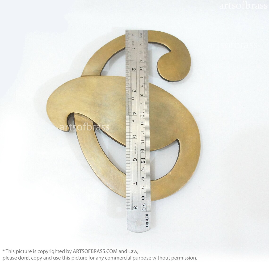 7.67 Inches Vintage Solid Brass Big Treble Clef Music - Etsy