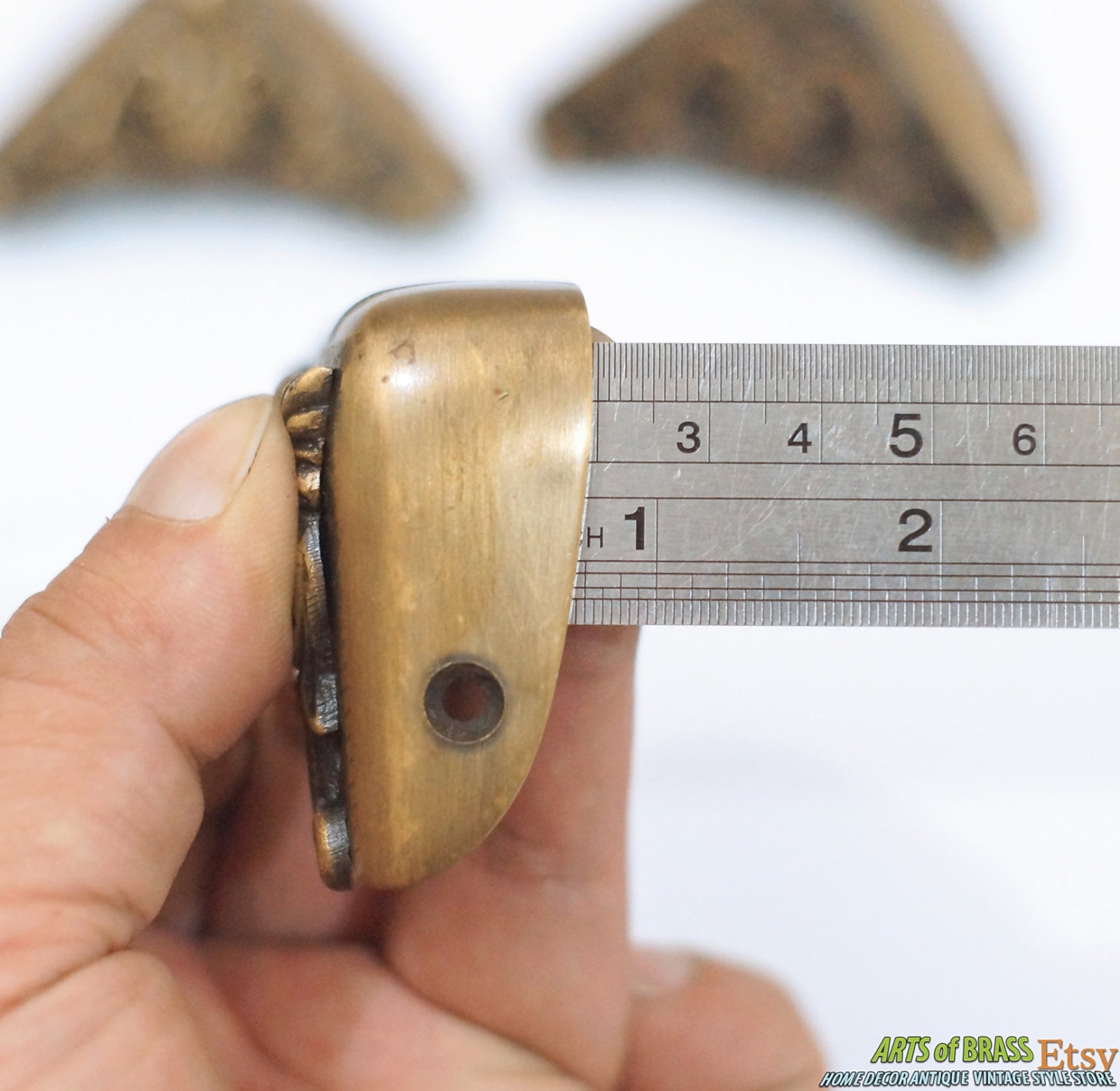 2.16" Solid Brass Corner Protector – Victorian Cabinet Trunk Corner ...
