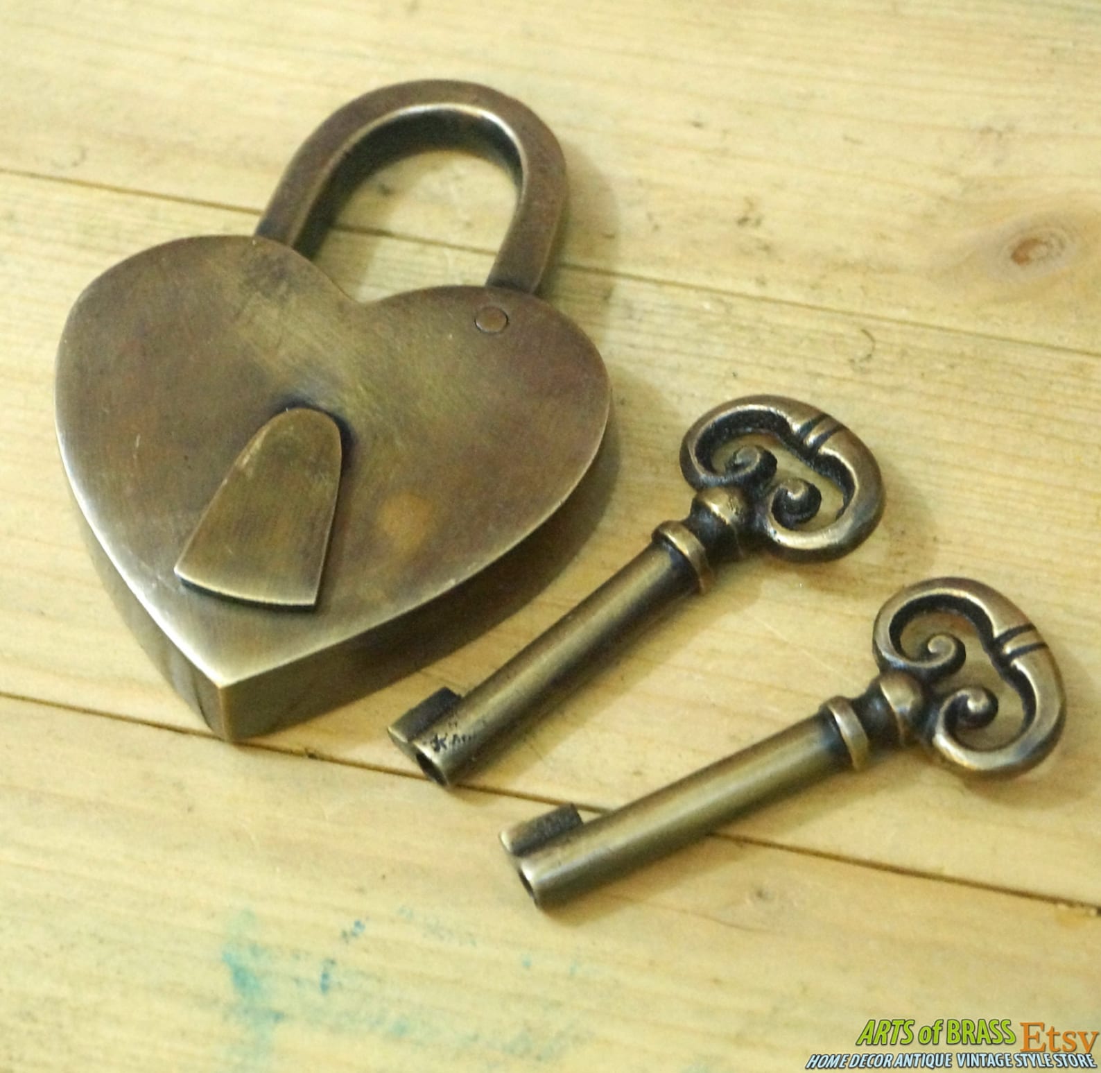 Set Vintage Love Heart Forever PADLOCK With SKELETON Keys - Etsy