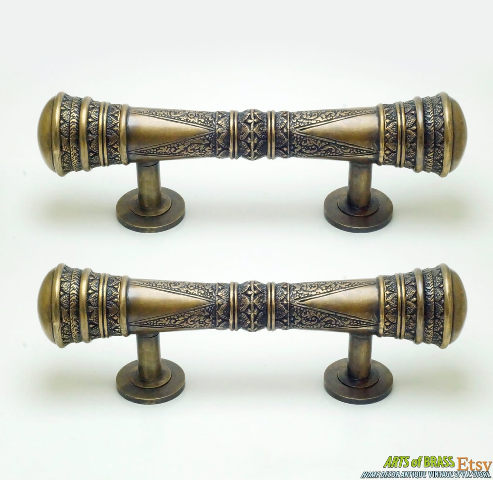11.41" Inches Set 2 Pcs Vintage Victorian Classic Detail Entry Door ...