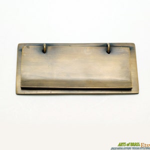 4.84" Inches Vintage Wide Retro Basic Plain Plate Solid Brass Cabinet ...