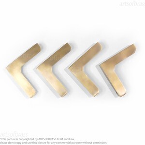 Solid Brass Retro Table Cabinet Trunk Corner Protector Guard - 4" X 1 ...