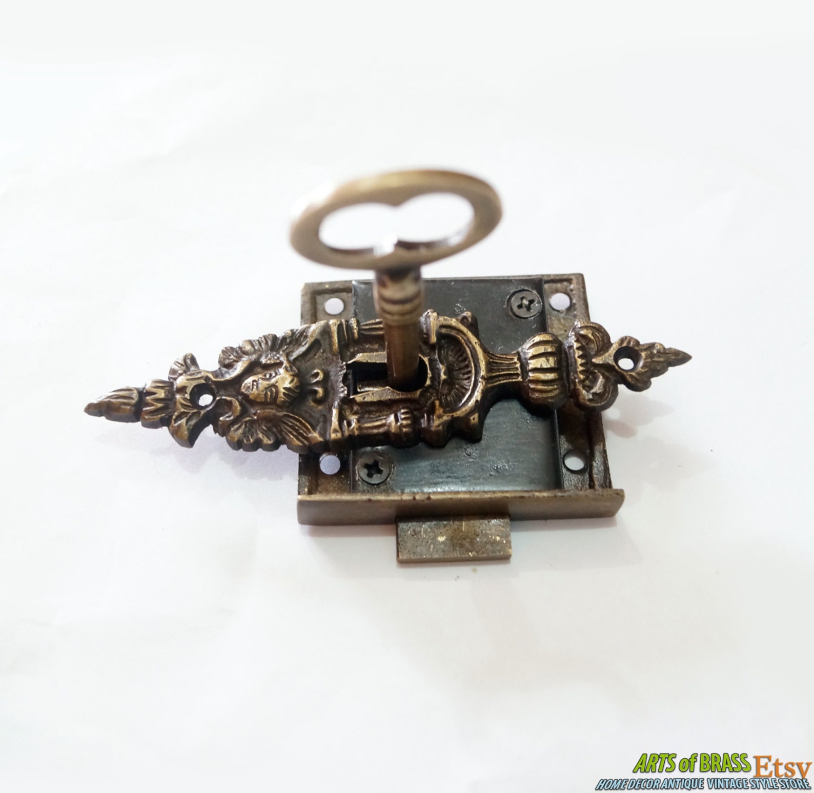 Set Key Lock and SKELETON Keys With TOWER GATE Key Hole Antique Vintage ...