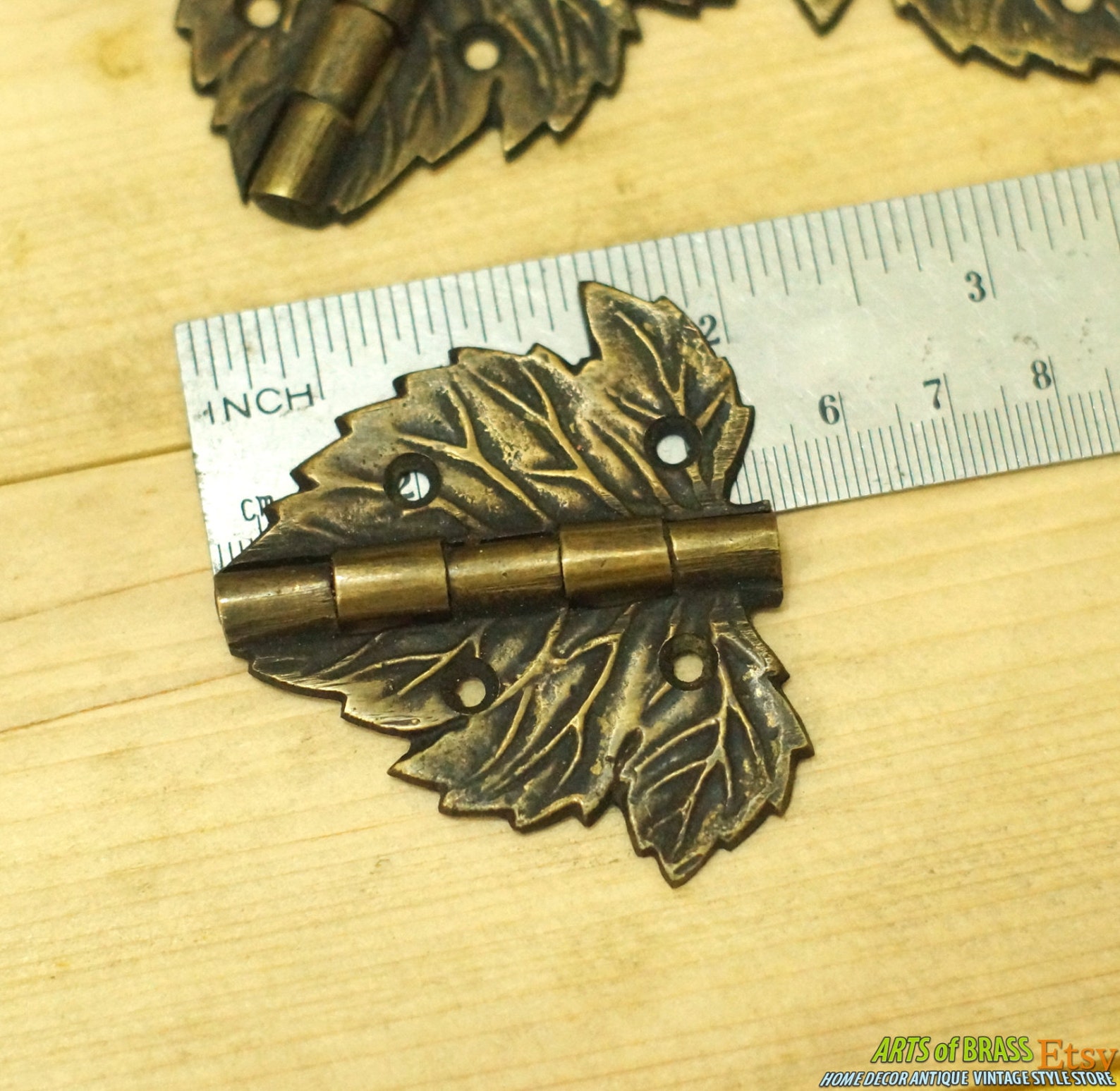 1.96 Inches Lot of 4 Pcs Vintage Fantasy Autumn LEAF Hinge / Hinges ...