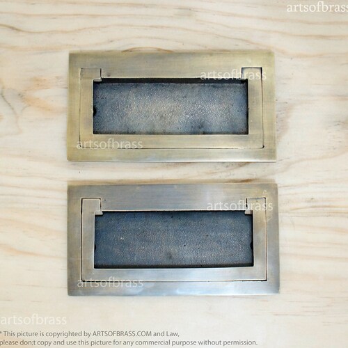 Solid Brass Round Flush Pull - Etsy