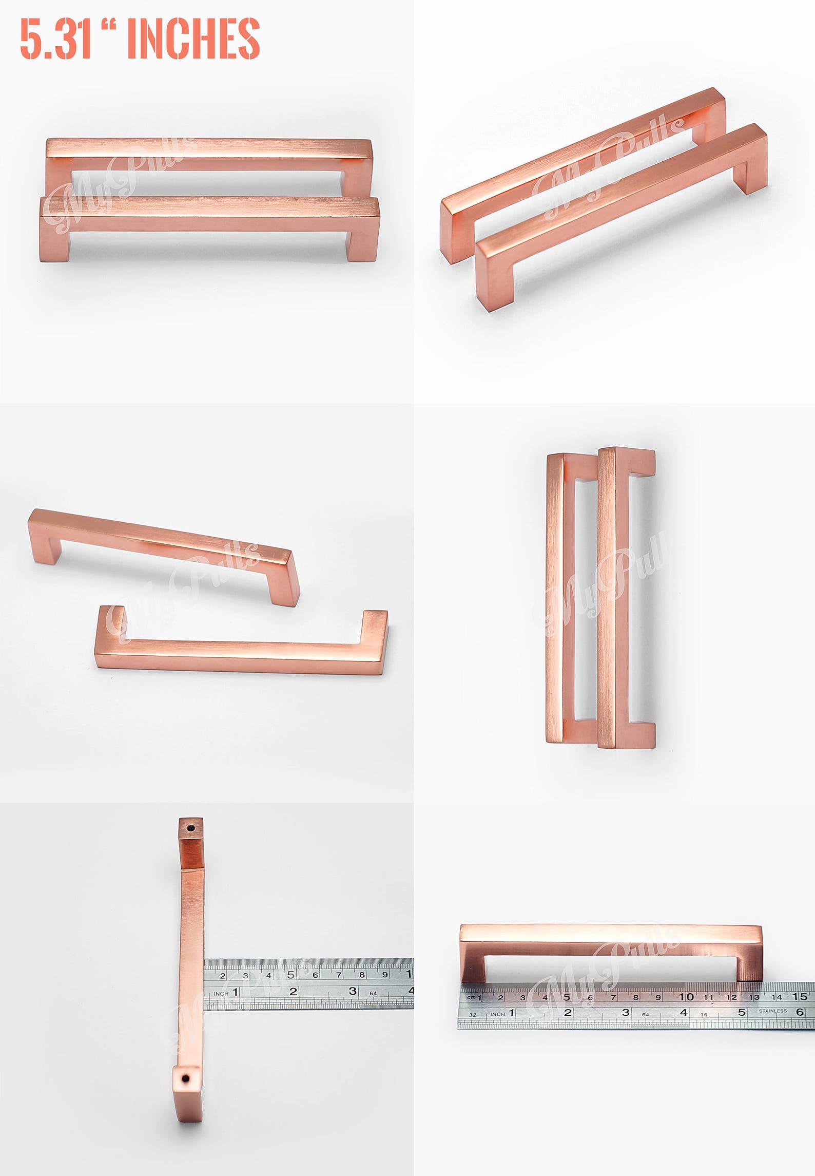 ROSE GOLD Finishing Solid Brass Retro Bar Western Closet - Etsy