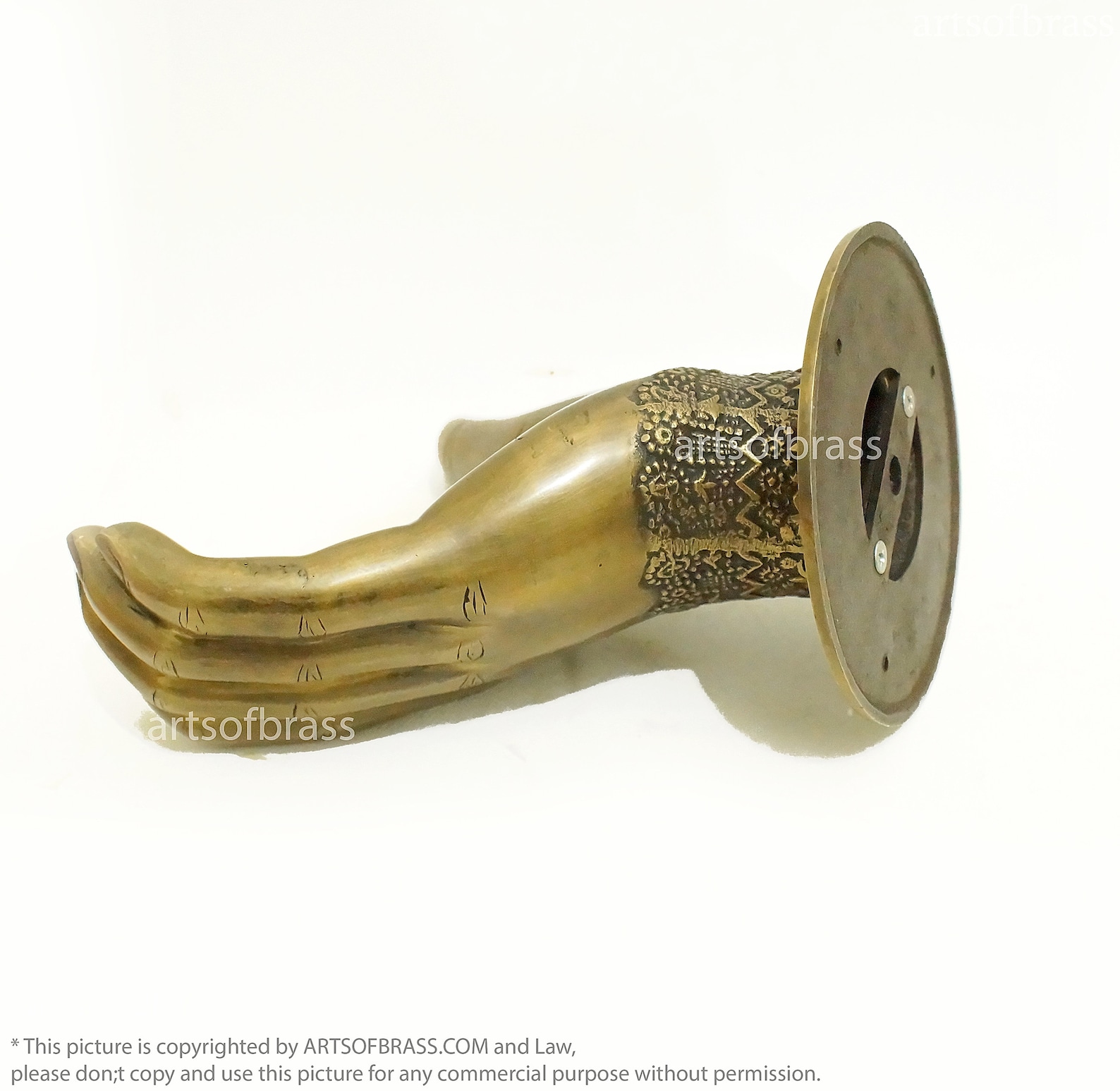 RARE 8.85 inches Vintage Solid Brass Hand Shake Welcome | Etsy