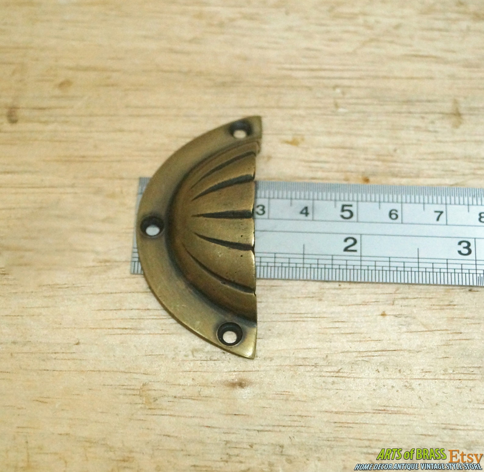 2.51" Inches Lot of 6 Pcs Vintage Retro BIN Pull Clam Shell Type Handle ...