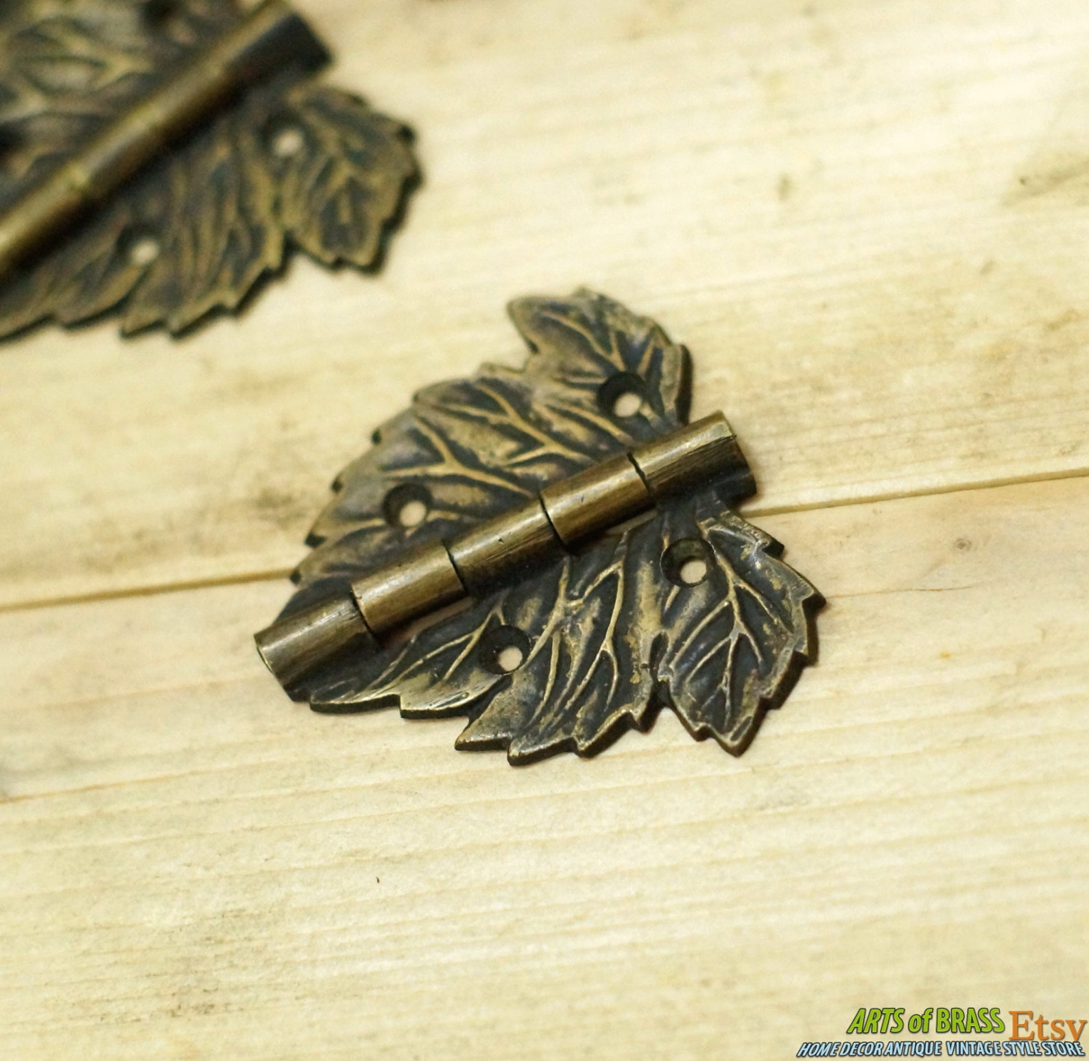 1.96 Inches Lot of 4 Pcs Vintage Fantasy Autumn LEAF Hinge / Hinges ...