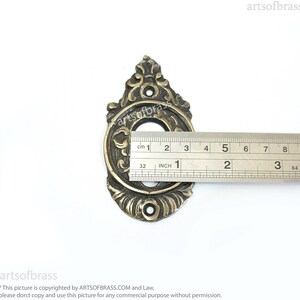 3.54" Inches 2 Pcs Vintage Solid Brass Victorian Classic Round Keyhole ...