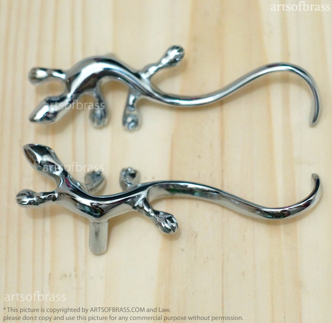 4.84 Inches Pair 2 Pcs CHROME Finishing LIZARD Gecko - Etsy