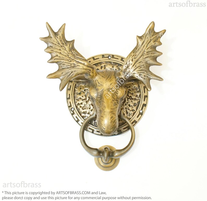 7.87 Inches Antique Large BIG MOOSE Deer Head Hunt Door - Etsy