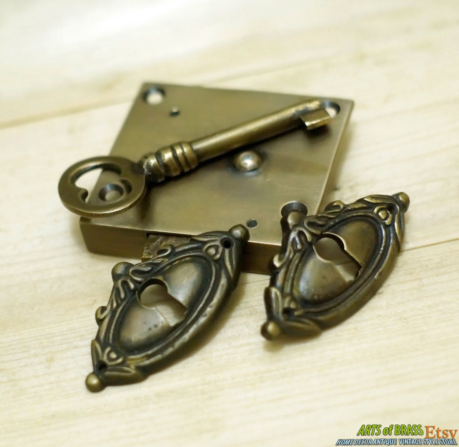 Set Vintage Horizontal Classic Western Key Hole With Antique | Etsy