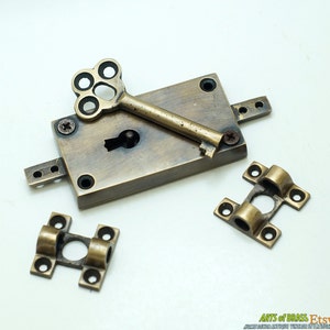 Set Vintage Victorian Double Lock With Antique Key LOCK and SKELETON ...