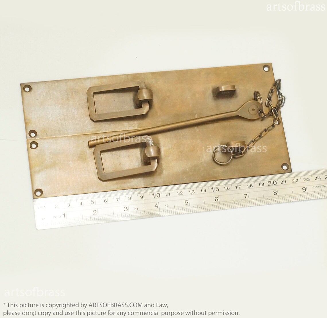 8.62 Inches Vintage Solid Brass Retro Long Drawer LATCH - Etsy