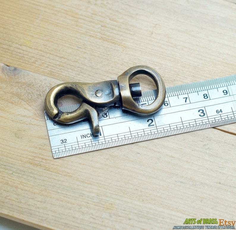 Lot of 3 pcs Vintage Solid Brass Strong Buckle Locking Clip | Etsy