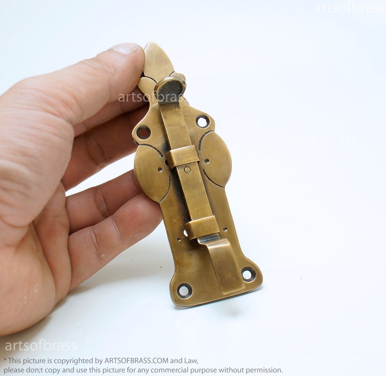 4.92 Inches Vintage RETRO Solid Brass Windows Latch Slot | Etsy