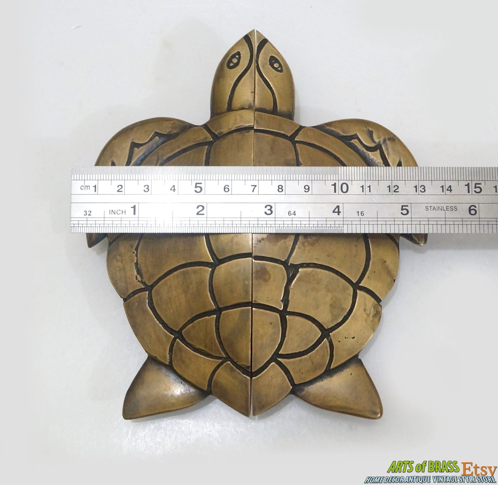 5.70 Inches Big Vintage Sea Ocean TURTLE Cabinet Solid - Etsy