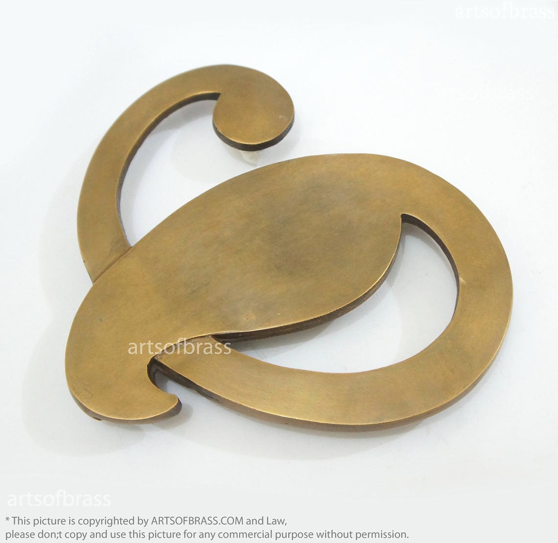 7.67 Inches Vintage Solid Brass Big Treble Clef Music - Etsy