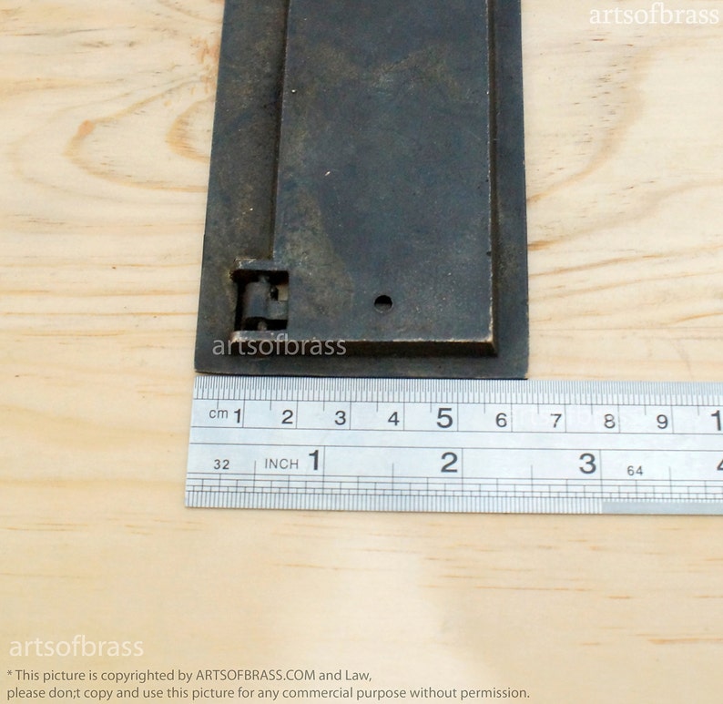 4.72 Inches Lot of 2 Pcs Vintage Solid Brass Rectangular - Etsy