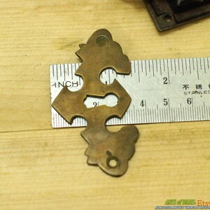 Set 2.63" Solid Brass Escutcheon WING Key Hole Plate With Key Lock and ...