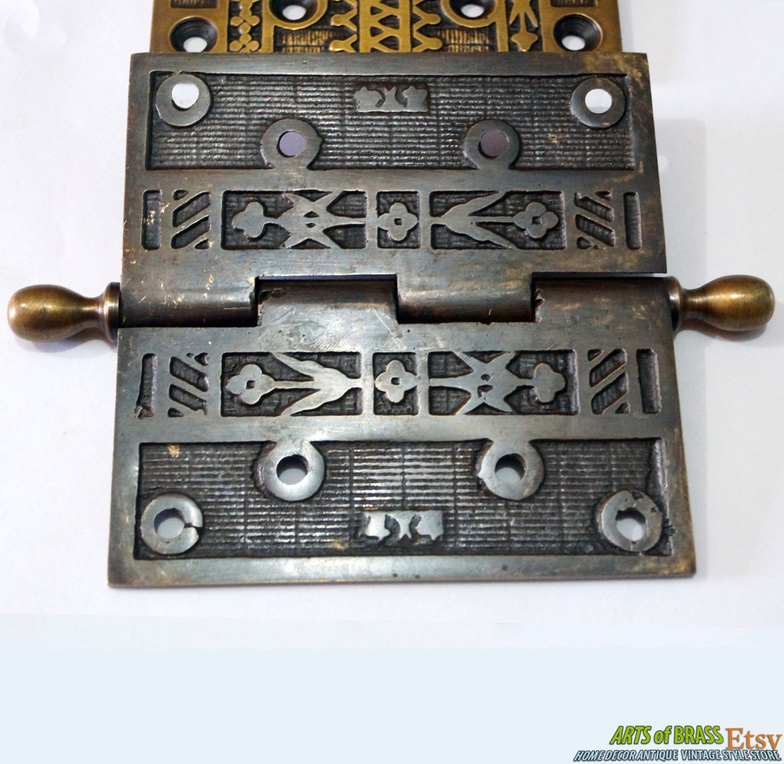 Pair / 2 Pcs Antique Vintage Solid Brass Large Door HINGES - Etsy