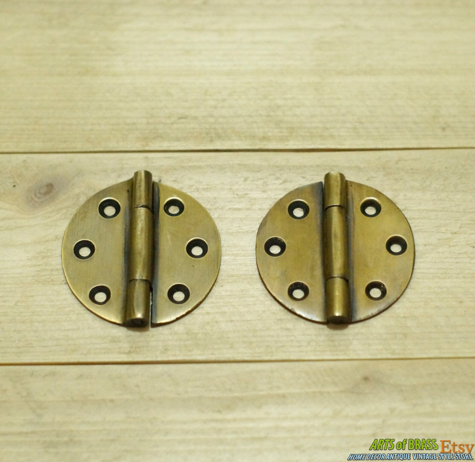Lot of 2 Pcs Antique Vintage ROUND Ordinary Hinge / Hinges - Etsy