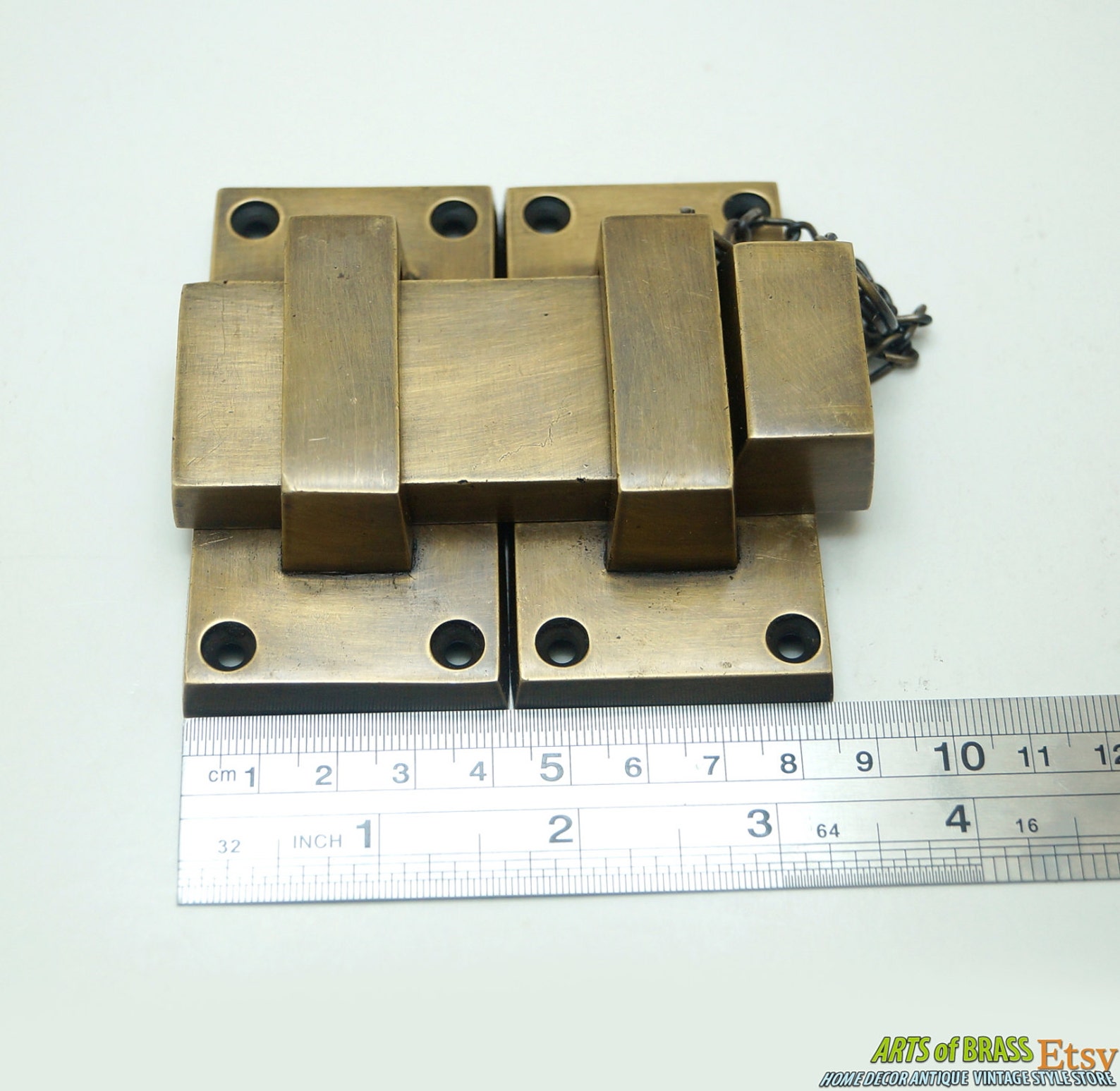 3.15 Inches Vintage Solid Brass Gate Door LATCH Bar Slot - Etsy