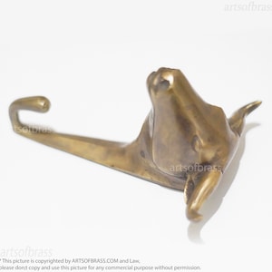 5.90" Inches Vintage Brass Buffalo, Bull, Cow, Wall Hook Animal Solid ...