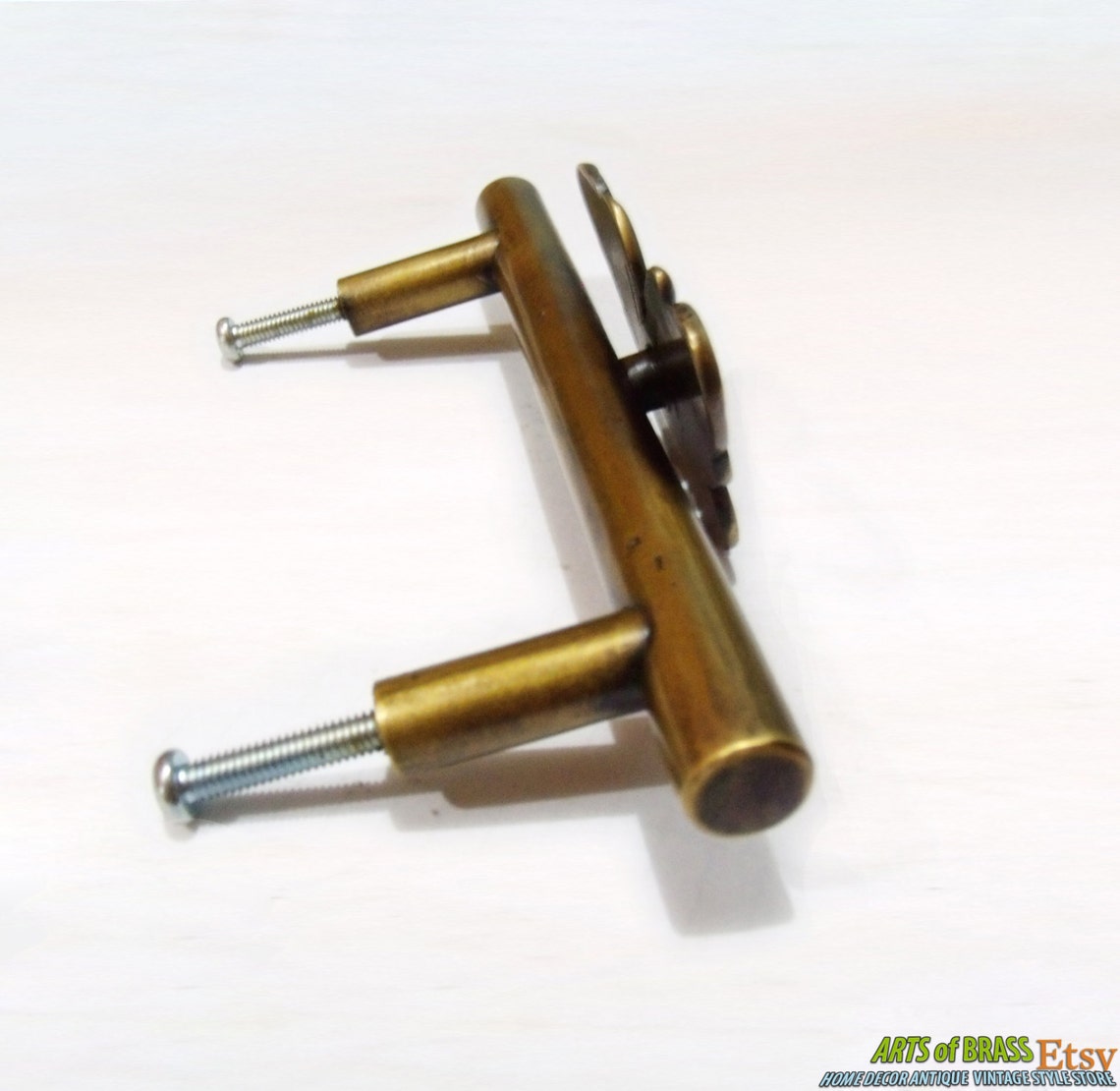 Lot of 2 Pcs Vintage Butterfly Handle ANTIQUE Solid Brass Cabinet ...