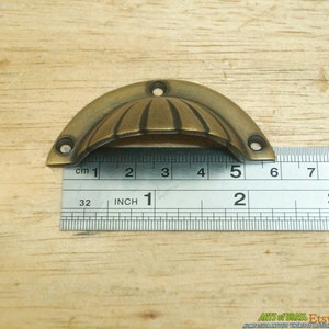 2.51" Inches Lot of 6 Pcs Vintage Retro BIN Pull Clam Shell Type Handle ...