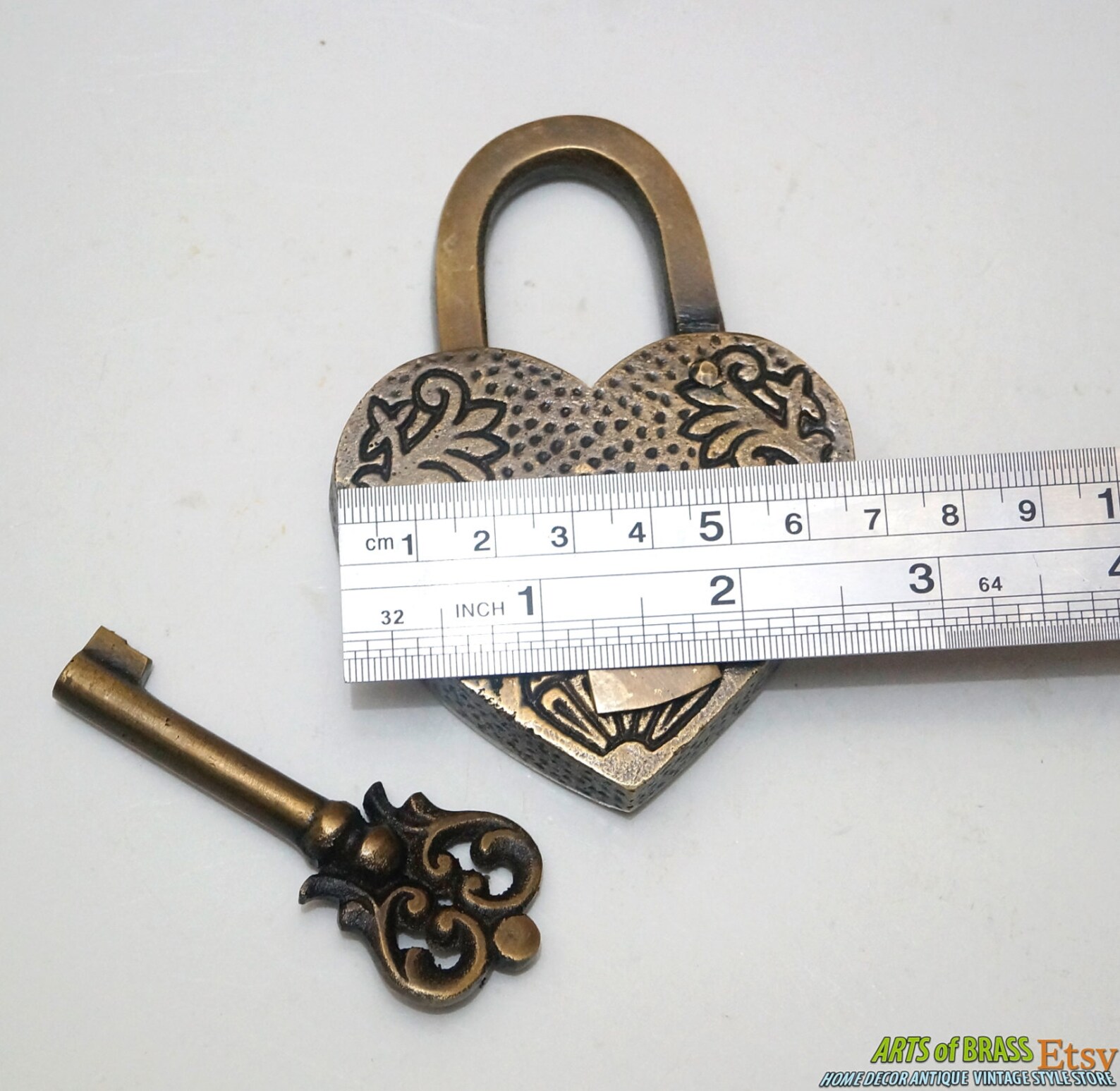 Set Vintage Love Heart Forever Carved PADLOCK With Twin 2 - Etsy