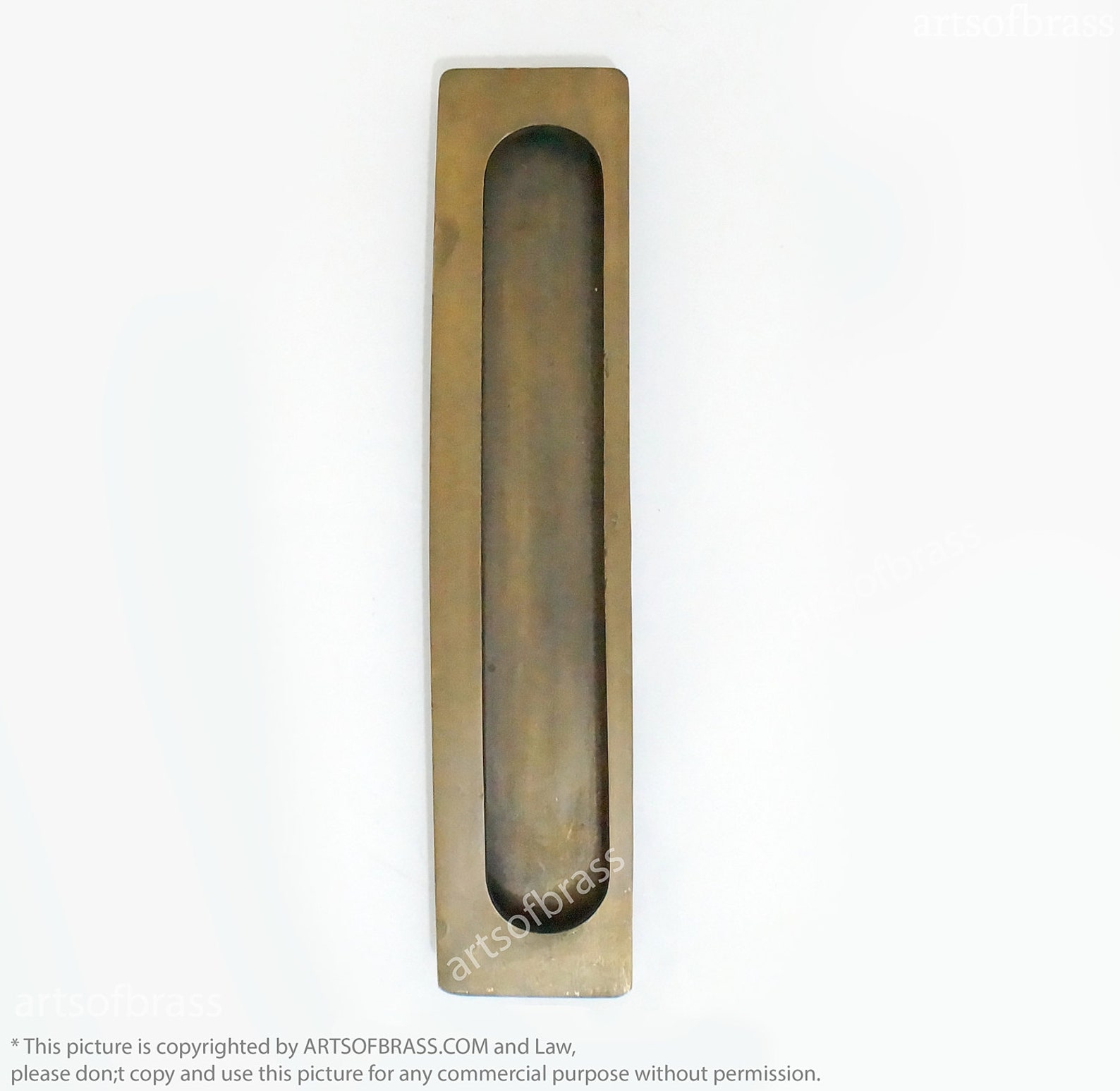 9.84" Inches Vintage Big Long Baldwin FLUSH Pull Solid Brass Antique ...