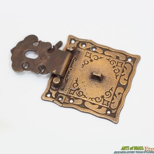 3.07" Inches Vintage Victorian Classic Carved Box LATCH Hook Slot ...