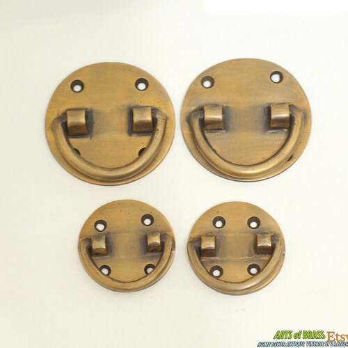 Brass Drop Rings Pulls Cabinet Door Knobs Pull Dresser Pulls - Etsy