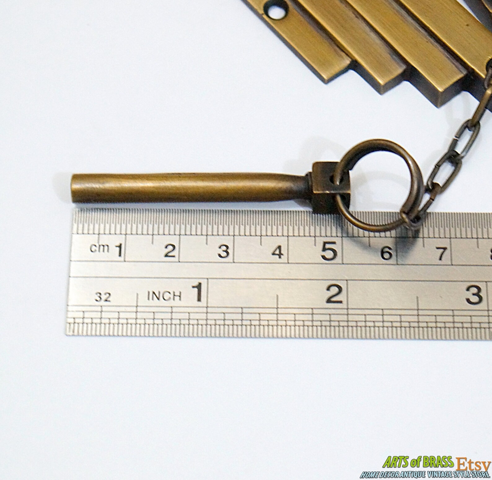 3.58" Inches Vintage Retro Asian Bamboo Latch Antique Solid Brass Door ...