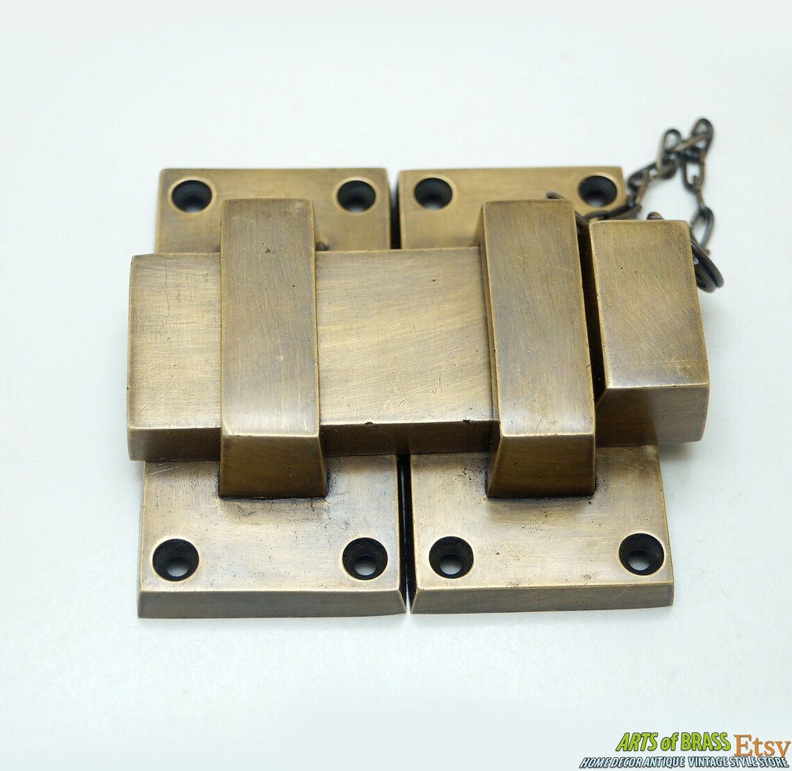 3.15 Inches Vintage Solid Brass Gate Door LATCH Bar Slot - Etsy
